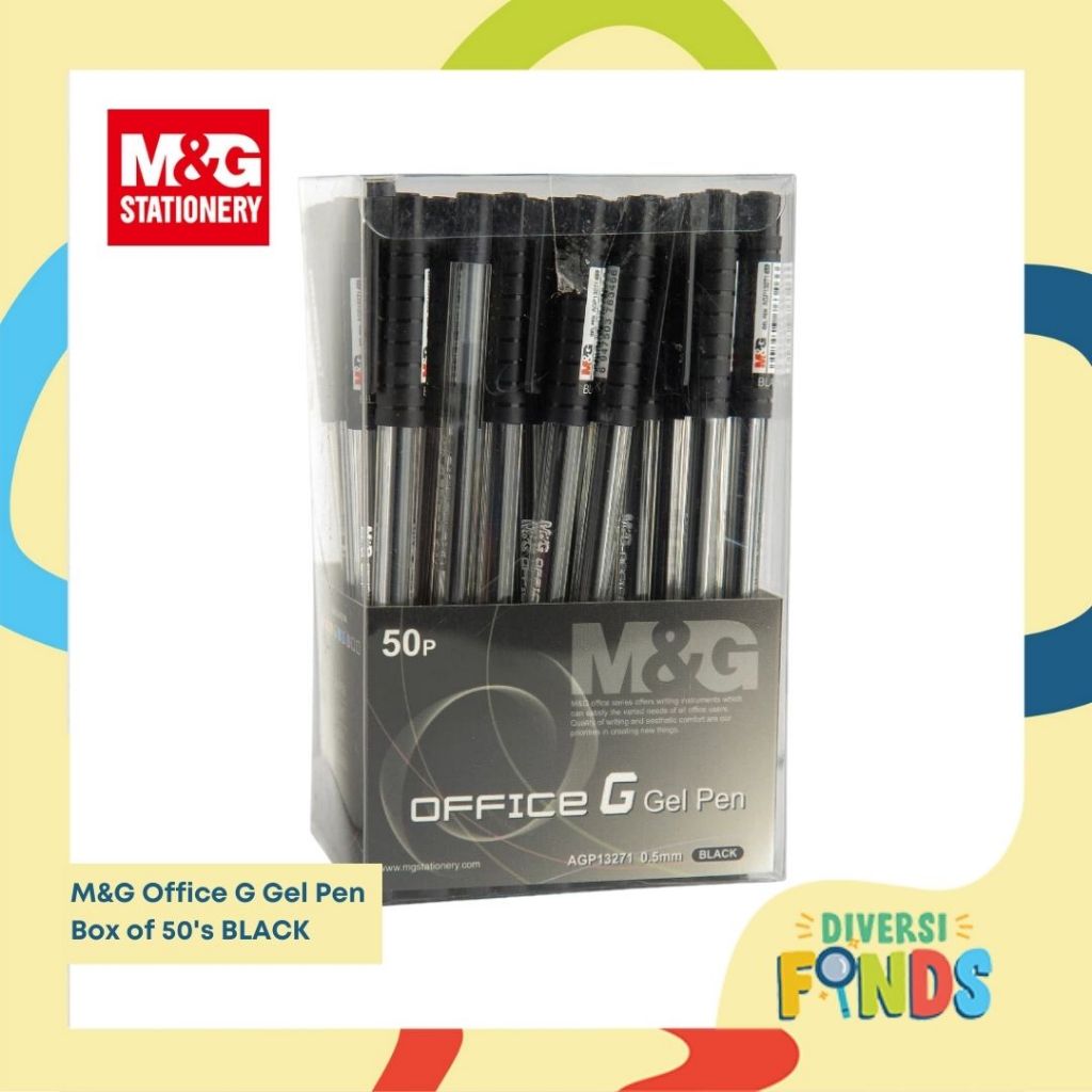 1 bx or 50 pcs M&G Office-G Economic Gel Pen Stick 0.5mm All Colors ...