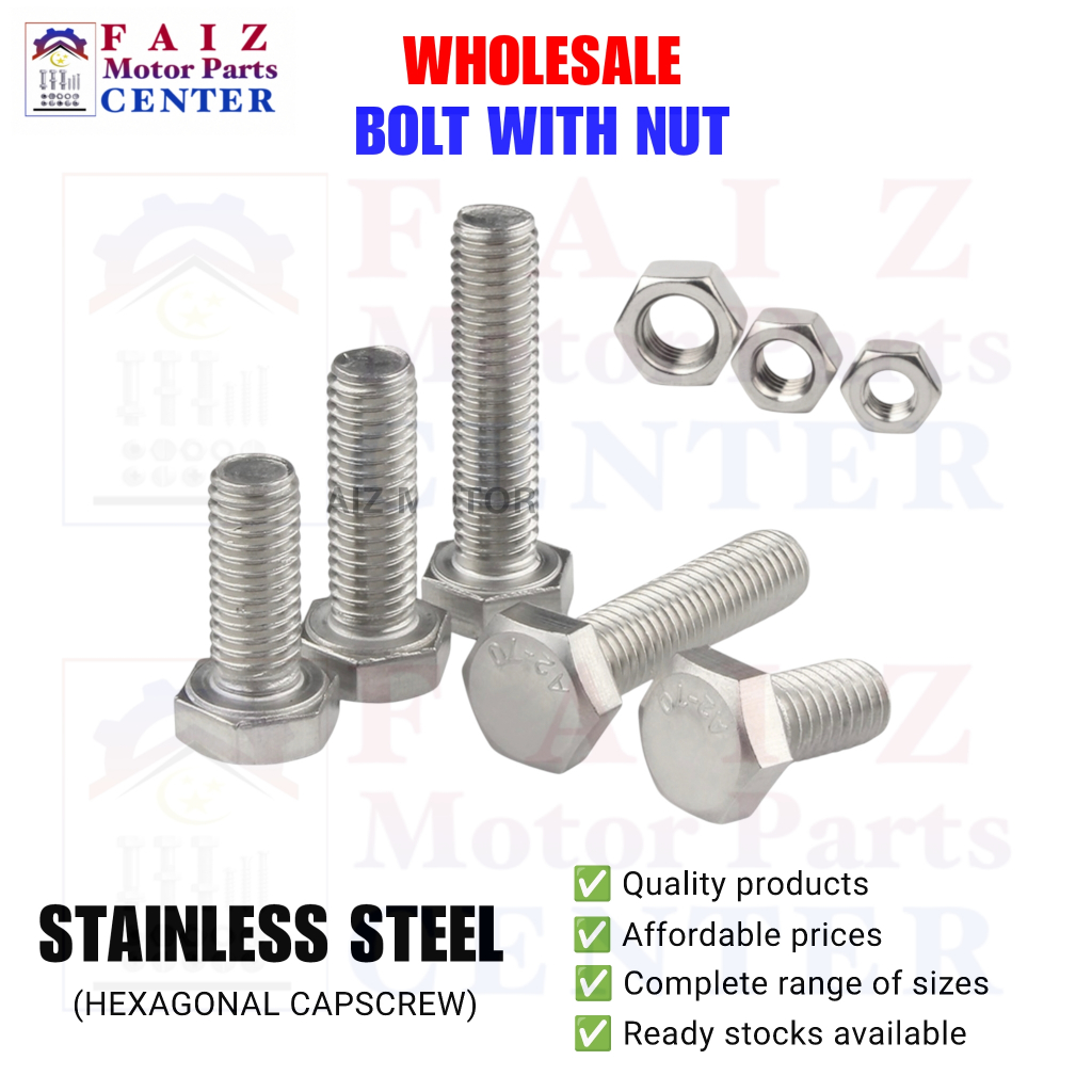 STAINLESS STEEL 6x35mm,6x40mm (#10 sa yabe/tools)HEX. CAPSCREW BOLT ...