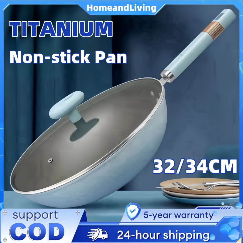 32/34cm Non-stick pan Diamond Frying Pan Kitchen Iron Frying for Gas ...