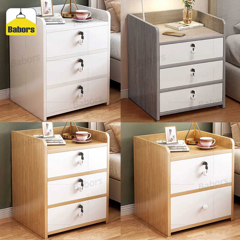 Bedside Table Modern Bedroom Wall Side Mini Simple Small Cabinet With ...