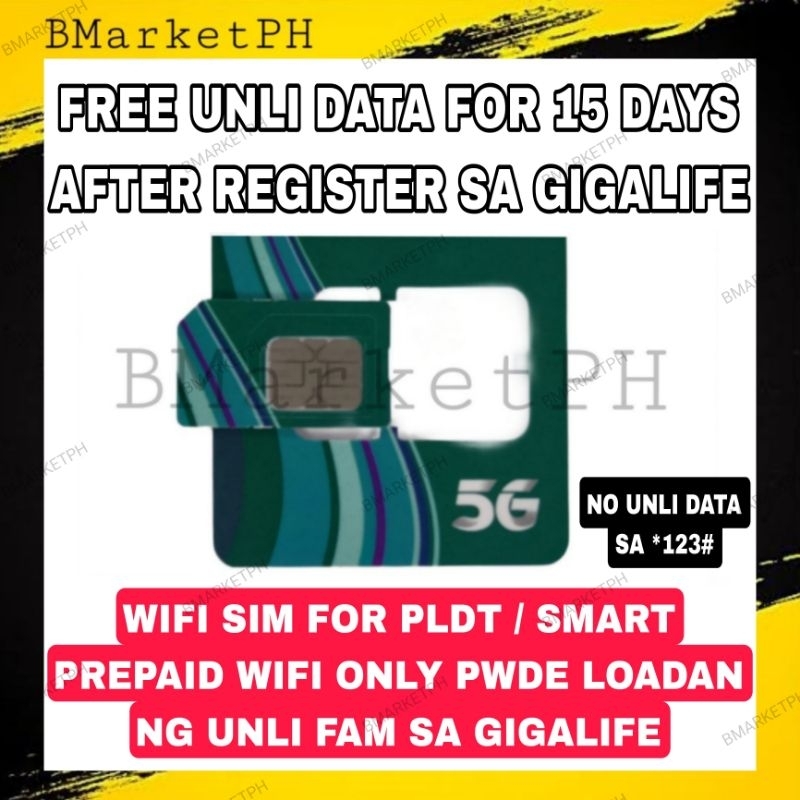 PLDT Home Prepaid Wifi Sim FREE UNLI DATA 30 DAYS ( Fast Delivery ...