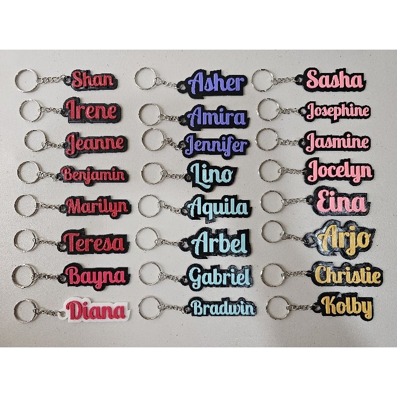 Personalized 3D Printed Keychain Name Tag for Pets & Humans | Shopee ...
