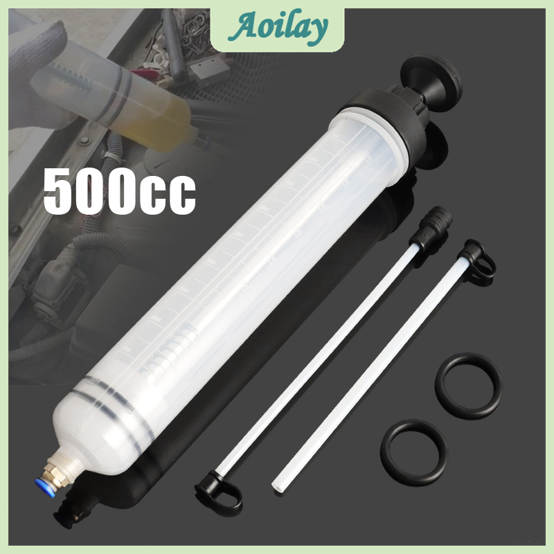 500cc Car Oil Fluid Extractor Auto Fuel Transfer Filling Syringe Car ...