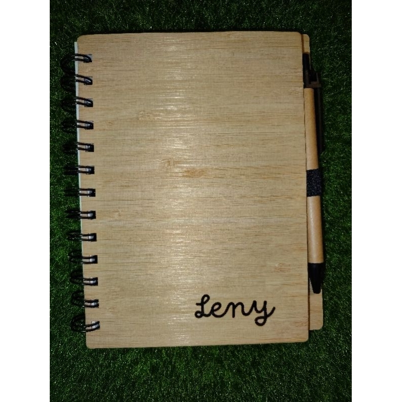 Engraved Bamboo Notebook With Pen | Shopee Philippines