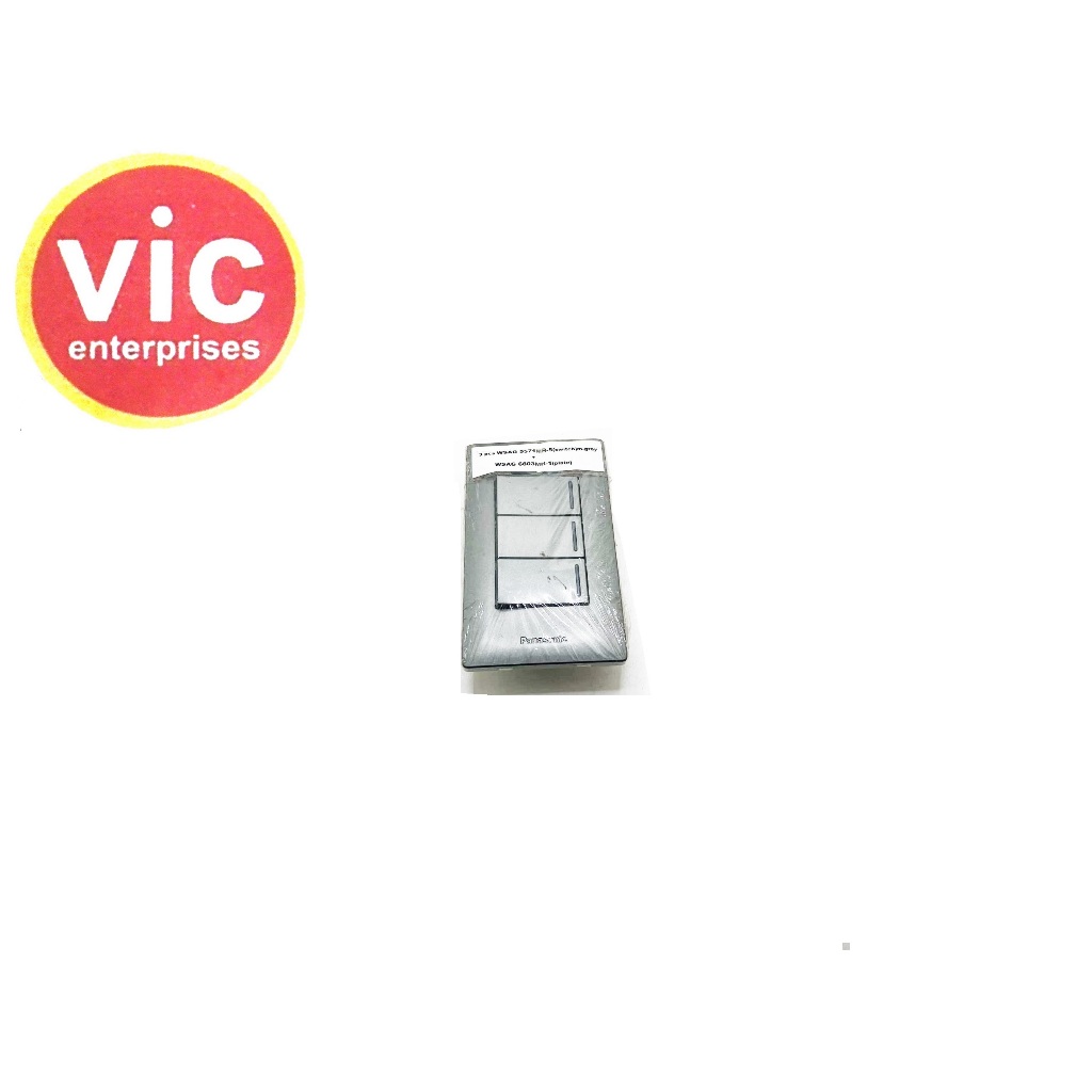 Panasonic Slim Art Series Plate Metalic Gray And For 3 Gang Switch ...