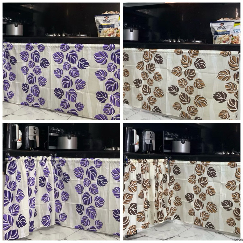 Sink Curtain Color Of The Year Motif Future Dusk & Mocha Mousse ...
