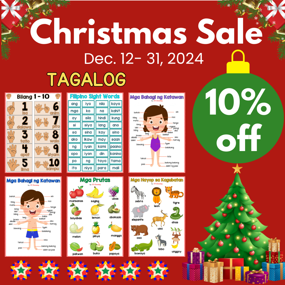 TAGALOG Wall Chart Laminated EC LEARNING Poster | Shopee Philippines