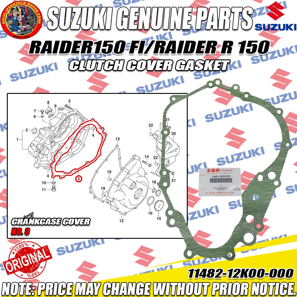 SUZUKI RAIDER150 FI/RAIDER R 150 CLUTCH COVER GASKET (SGP) (GENUINE ...