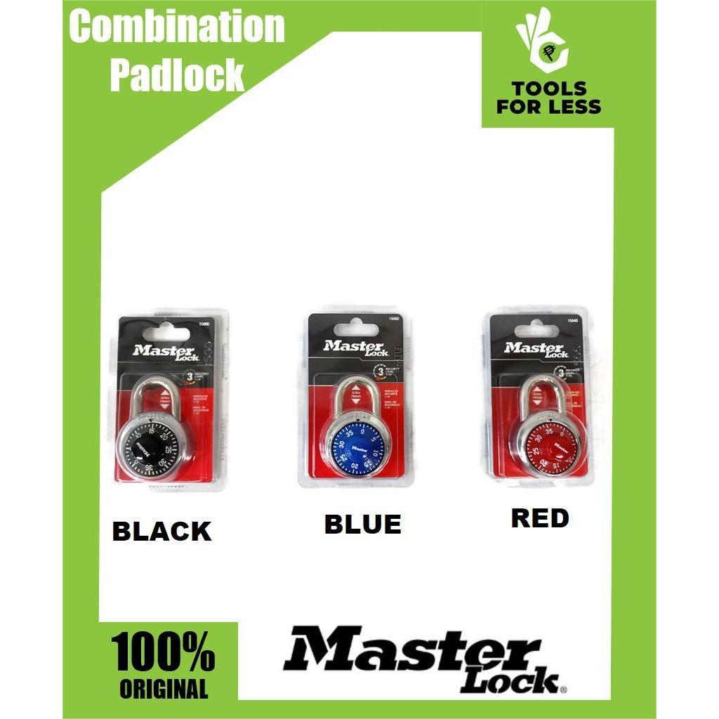 Master Lock Dial Combination Padlock 48mm Assorted Color (Black, Blue ...
