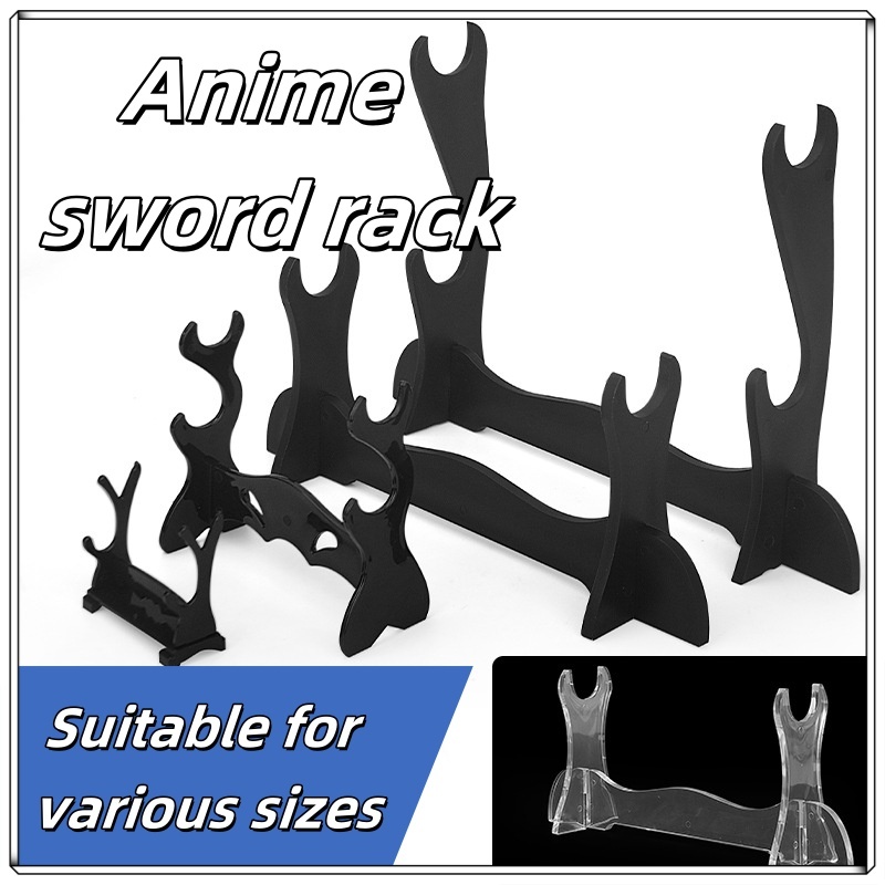 Anime One Piece Sword Display Stand Black Double layered Knife Frame ...