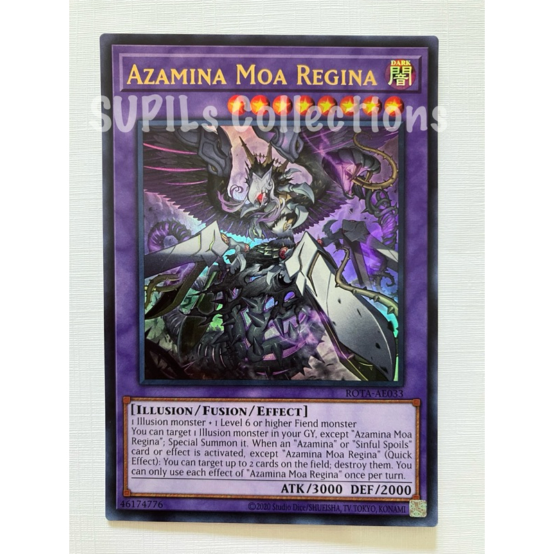 YuGiOh! OCG AE Azamina Moa Regina ROTA-AE033 (UR) | Shopee Philippines