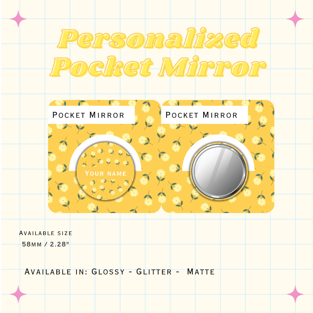 Personalized Pocket Mirror Badge - Perfect for souvenirs/gift | Shopee ...