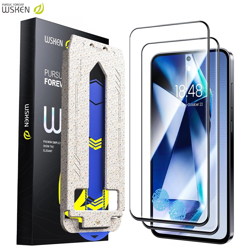 WSKEN Screen Protector for Samsung Galaxy S24 FE 2 Pack HD Full Cover ...