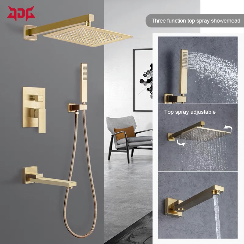 JDG Bathroom Shower Set Shower Head Stainless SUS304 Hot and Cold Water ...