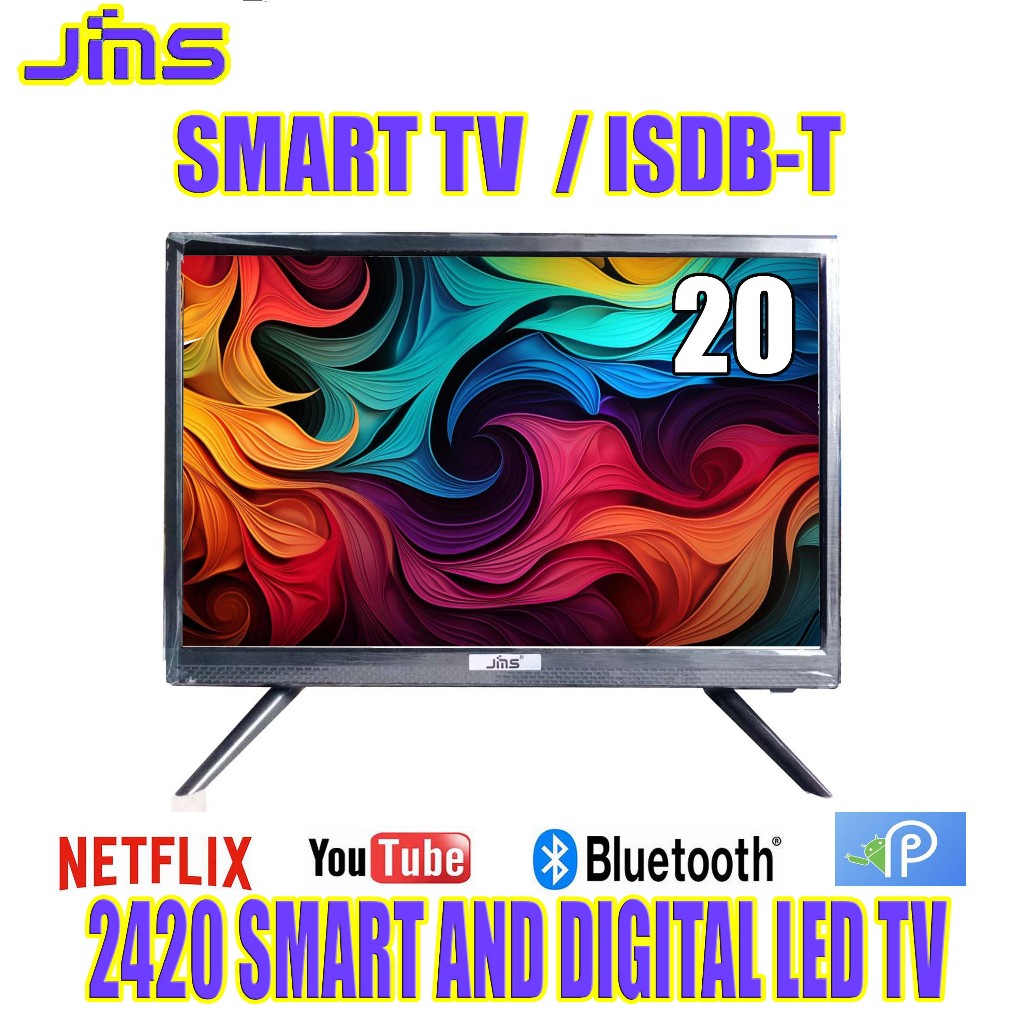 JMS SMART TV DIGITAL ISDB-T WITH BLUETOOTH LED TV 2420 SMART WITH 20 INCH SCREEN | Shopee ...