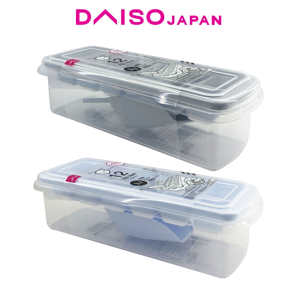 Daiso 12-Cube Ice Tray with Case and Scoop | Shopee Philippines