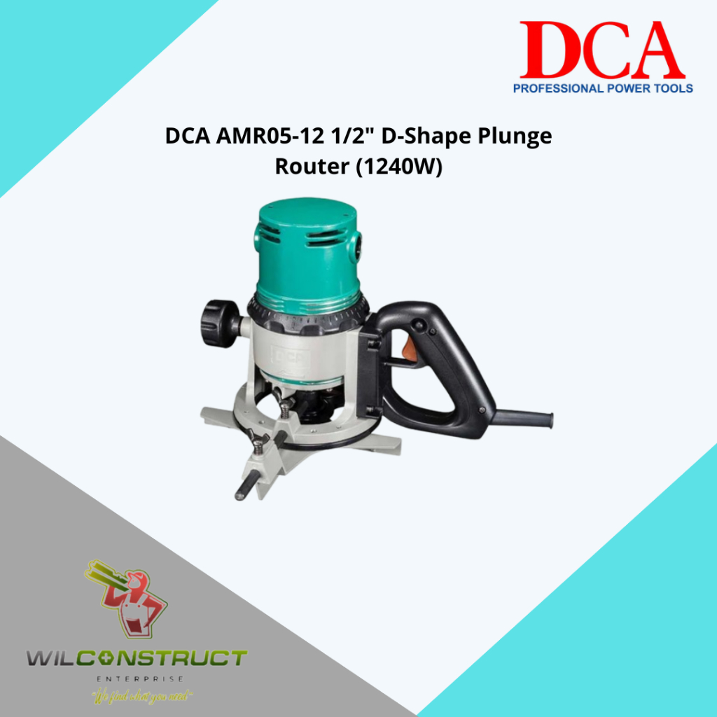 DCA AMR05-12 1/2" D-Shape Plunge Router (1240W) | Shopee Philippines