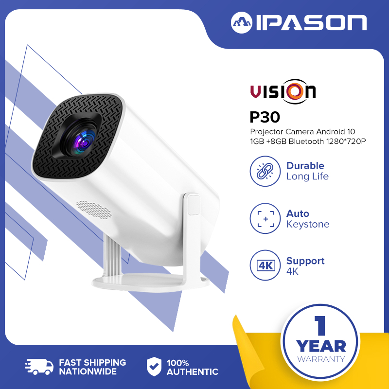 Vision P30 Projector Camera Android 10 1GB +8GB Bluetooth 1280*720P ...