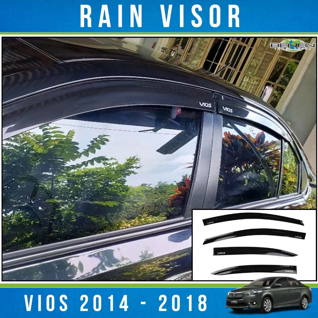 Rain Guard Window Visor VIOS 2014 - 2018 Gen 3 | Shopee Philippines