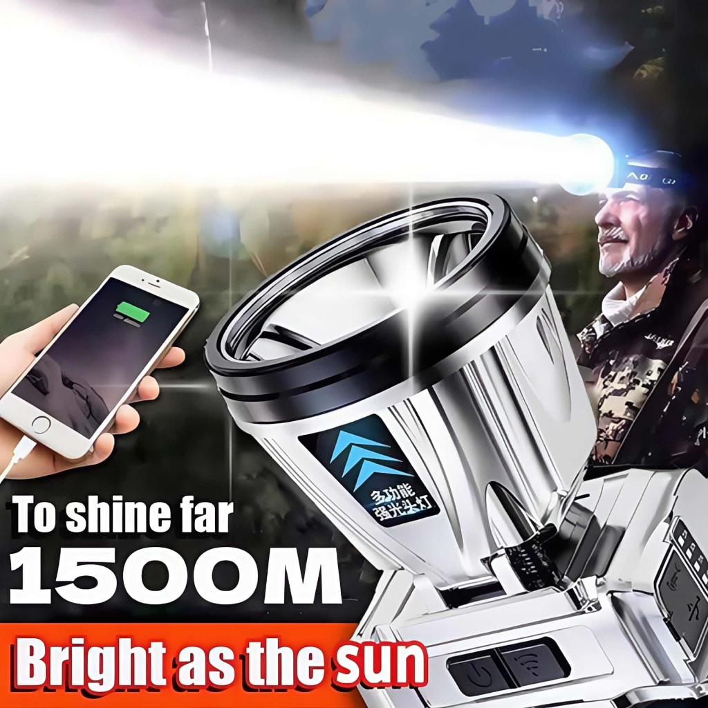 Headlight Flashlight Rechargeable Waterproof High-Beam Headlamp ...