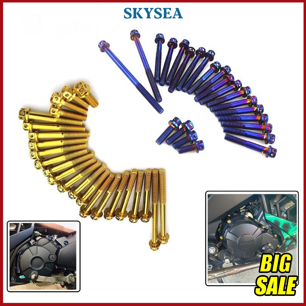 Sniper 150 Engine Cover Bolt Stainless Thailand Made Gold | Shopee ...