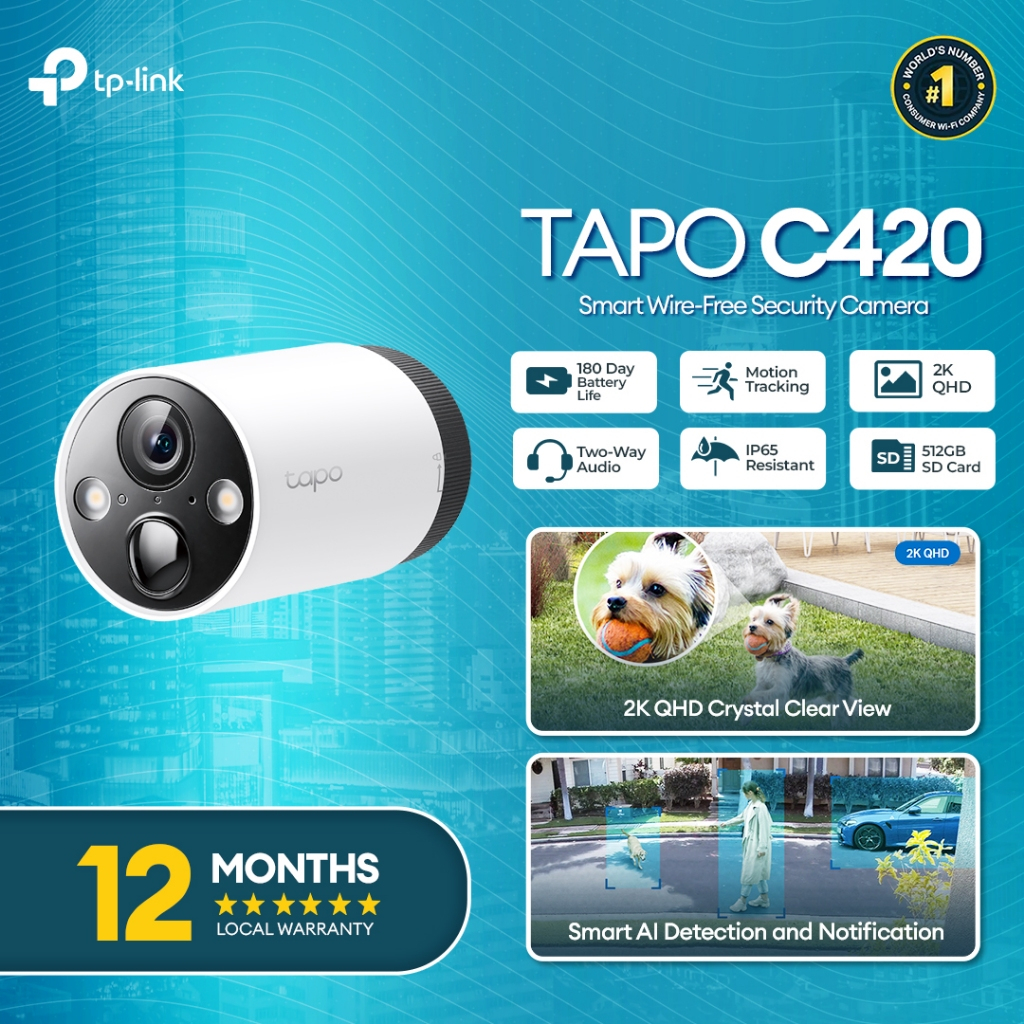 TP-Link Tapo C420 Smart Wire-Free Security Camera | Shopee Philippines