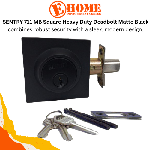 SENTRY 711 MB Square Heavy Duty Deadbolt Matte Black | Shopee Philippines