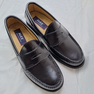 Alex Shoes 6129 Genuine Leather Vintage Half Moon Design Men's Slip On ...