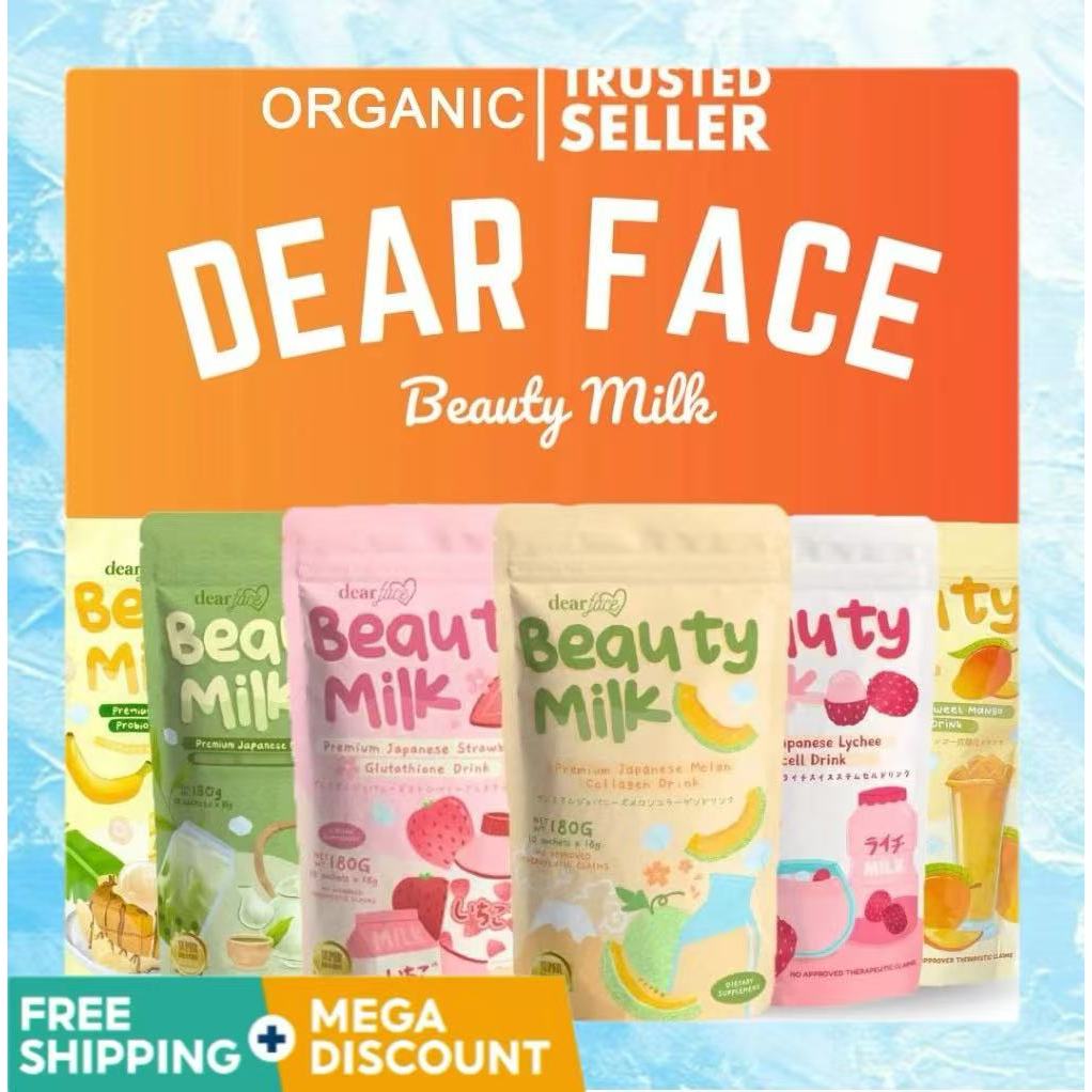 DEAR FACE Collagen Drink Beauty Milk Strawberry Beautymilk DF | Shopee ...