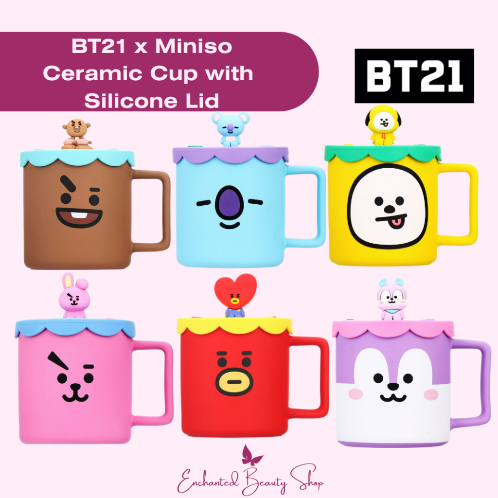 BT21 Collection Ceramic Cup Mug with Silicone Lid | Shopee Philippines