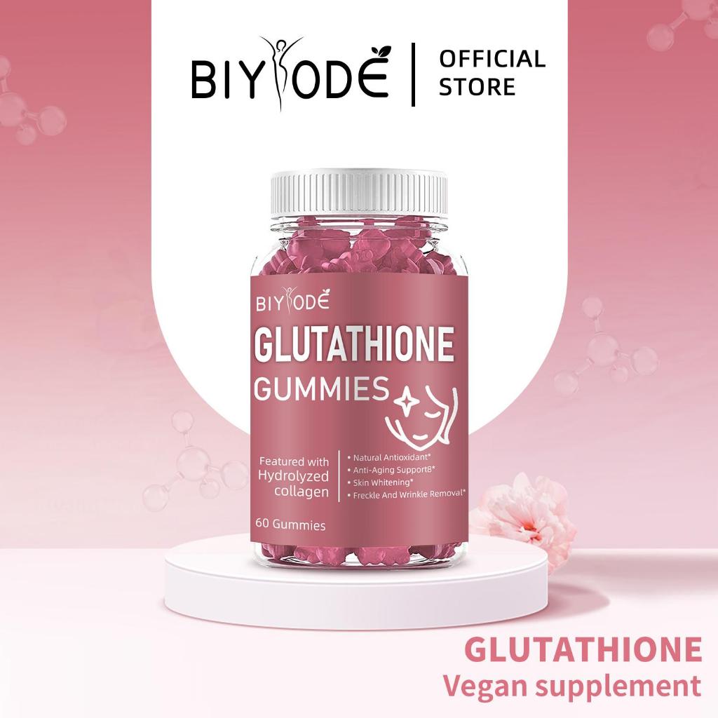 24h-BIYODE Glutathione Collagen Gummies Whitening Glow Anti-Aging ...