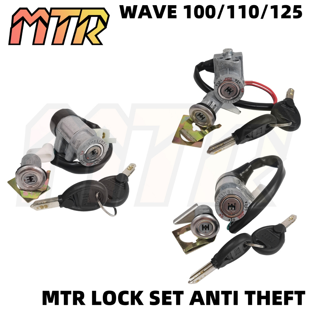MTR Brand Ignition Switch Set Anti Theft for Wave 100 Wave Alpha Wave ...