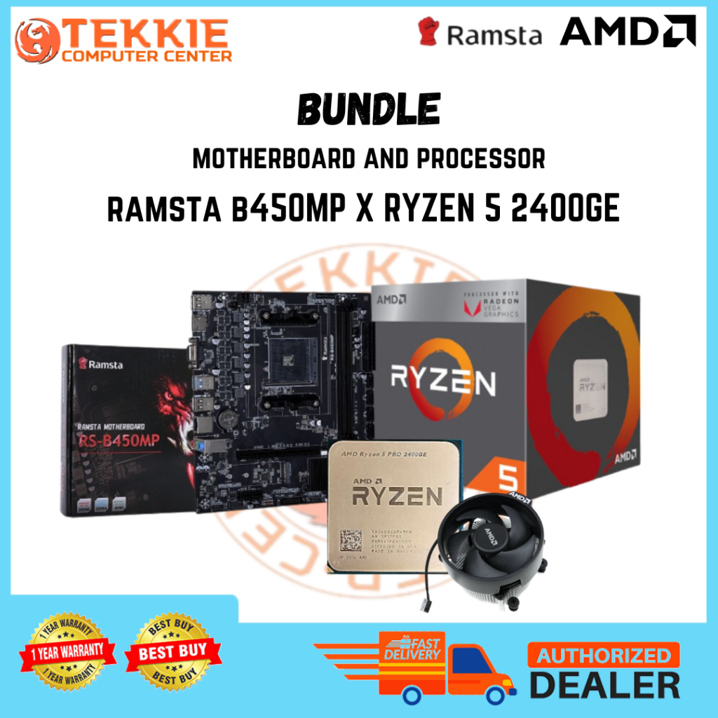 BRANDNEW RYZEN 3 2200G X RYZEN 5 PRO 2400GE WITH RAMSTA RS B450MP BUNDLE | Shopee Philippines