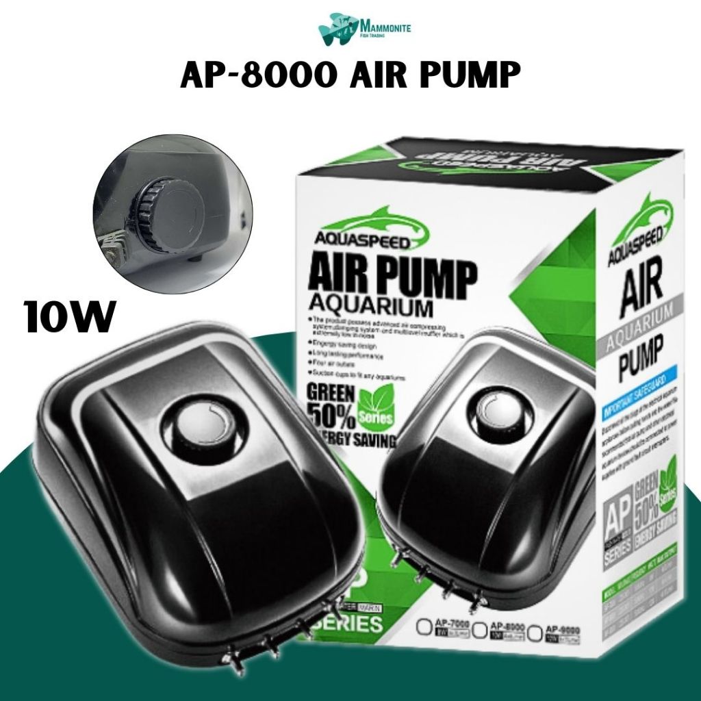Aquaspeed Air Pump AP-8000 10W Adjustable Air Flow 4-Way | Shopee ...
