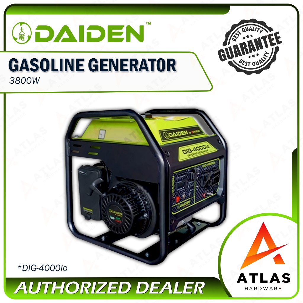DAIDEN Gasoline Generator Silent Inverter Recoil Start (DIG-4000io ...