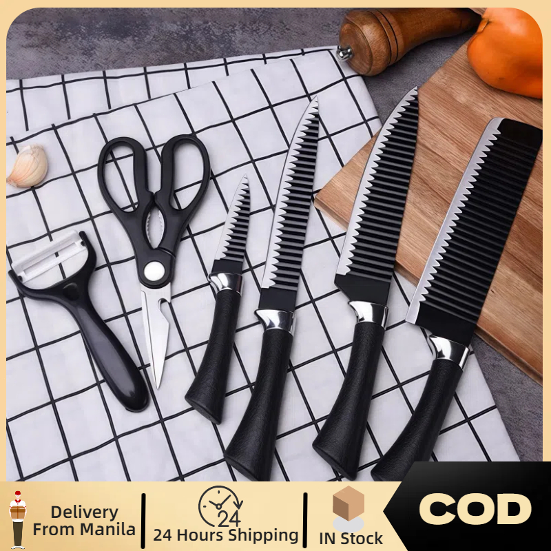 6 Pcs High Quality Kitchen Stainless Original Knife Nife Wares Tool ...
