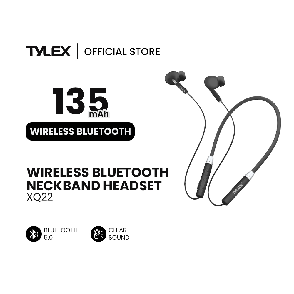 Tylex XQ22 Wireless Neckband Headset Bluetooth V5.0 Lightweight Feature ...