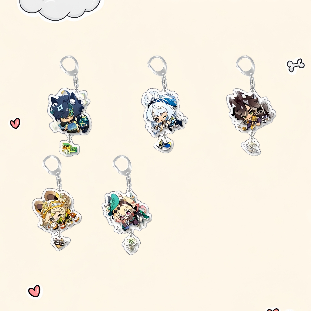 Genshin Impact Keychain Kinich Mualani Sethos Kachina Emilie | Shopee ...