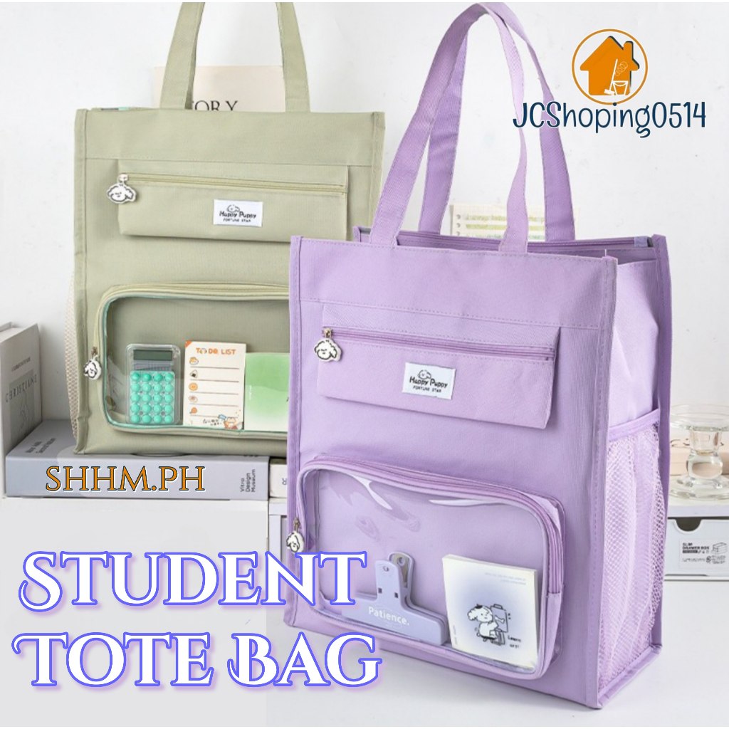 SHHM.PH Student Tote Bag Waterproof Large Capacity Book Bag School ...
