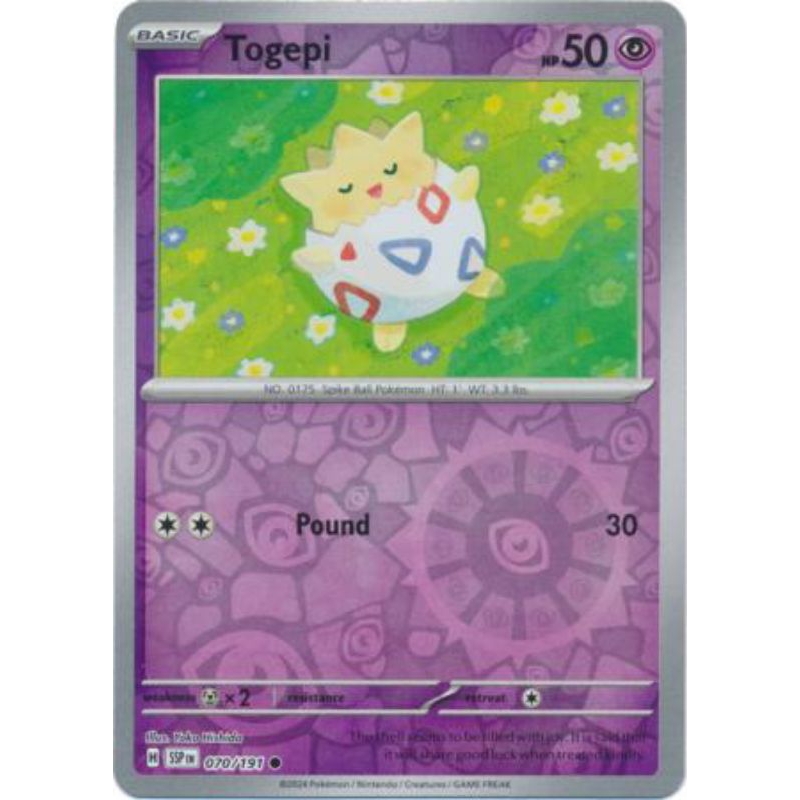Pokemon Card, Togepi 070/191, Common Reverse Holo. (ENGLISH TYPE ...