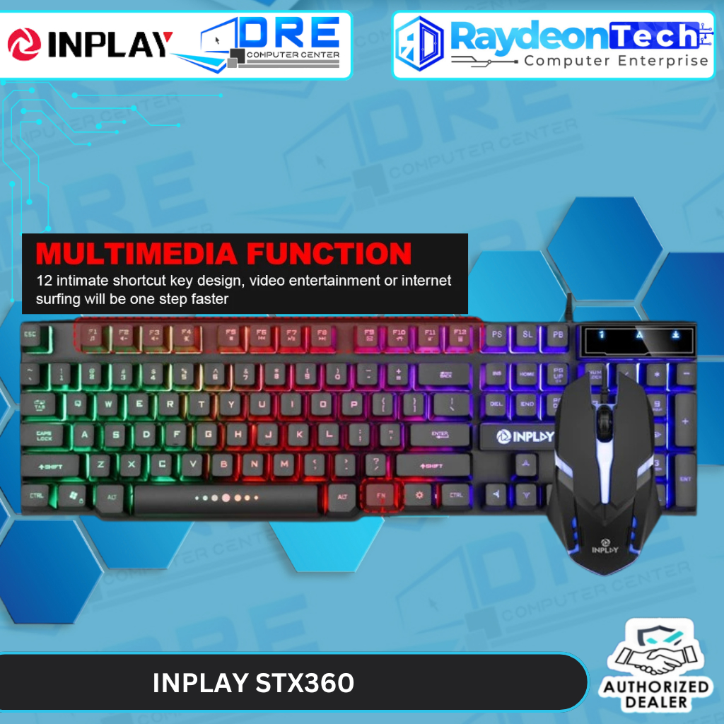 INPLAY STX360 backlit keyboard and mouse, mechanical gaming keyboard ...