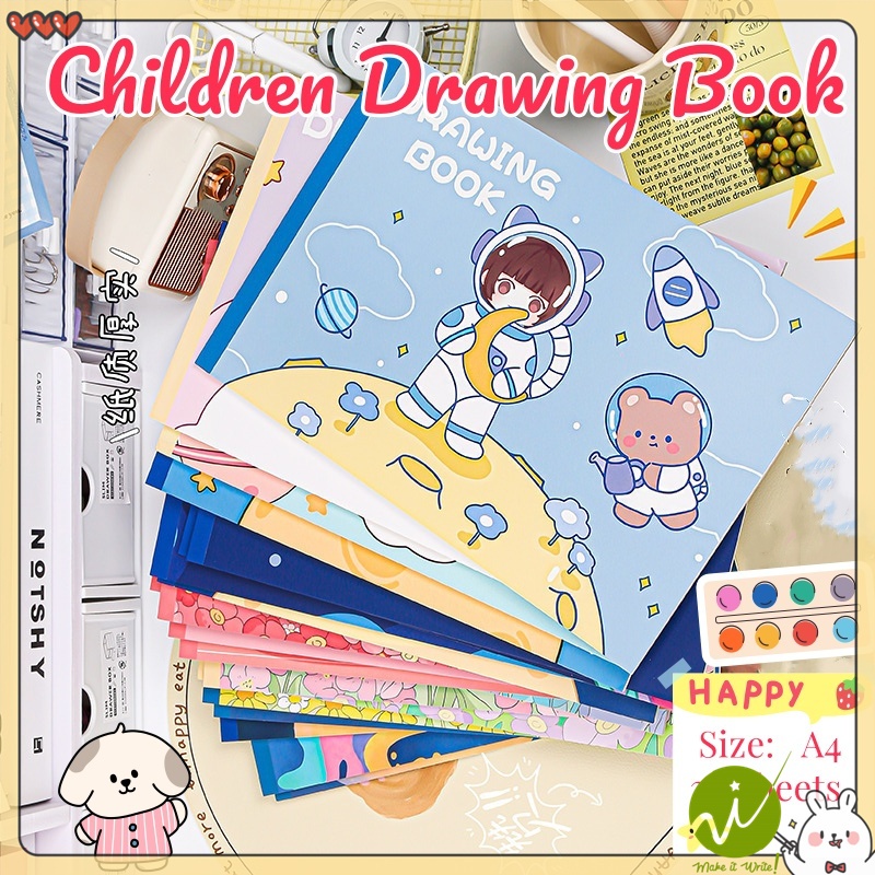 A4 Cartoon Drawing Book Sketchbook Thickened Painting Book Children ...