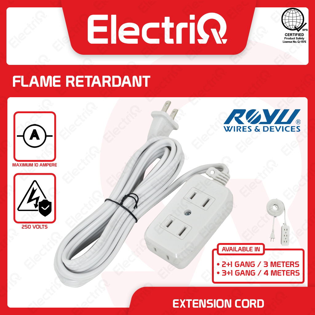 Electriq | Royu 3 meters 2+1 Gang Pin / 4 meters 3+1 Gang Pin Wire ...