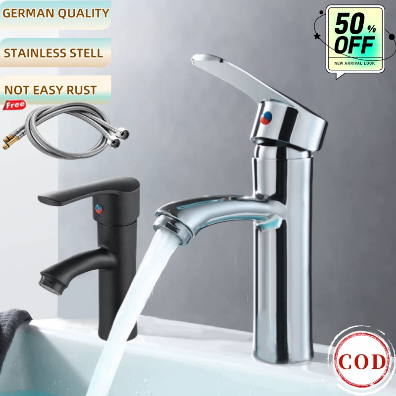 German Stainless bathroom basin faucet hot and cold kitchen sink Faucet ...