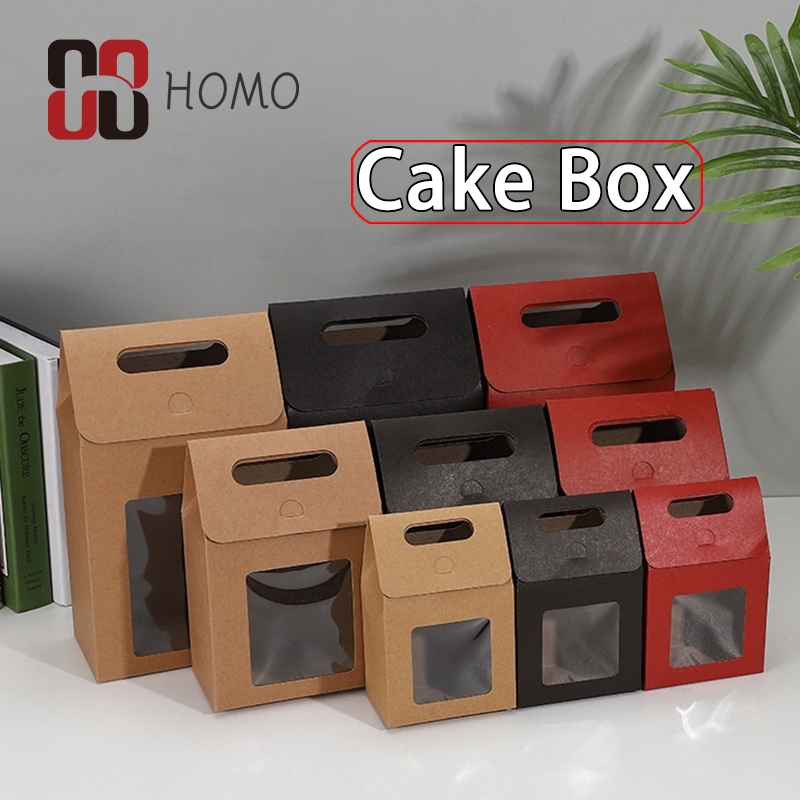 Gift Box Roast Cake Box With Handle Biscuit Box Portable Packaging Box ...