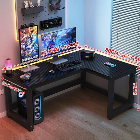 RAMEY L-Shaped Office Table Home Gaming Table Desk Study Table | Shopee ...