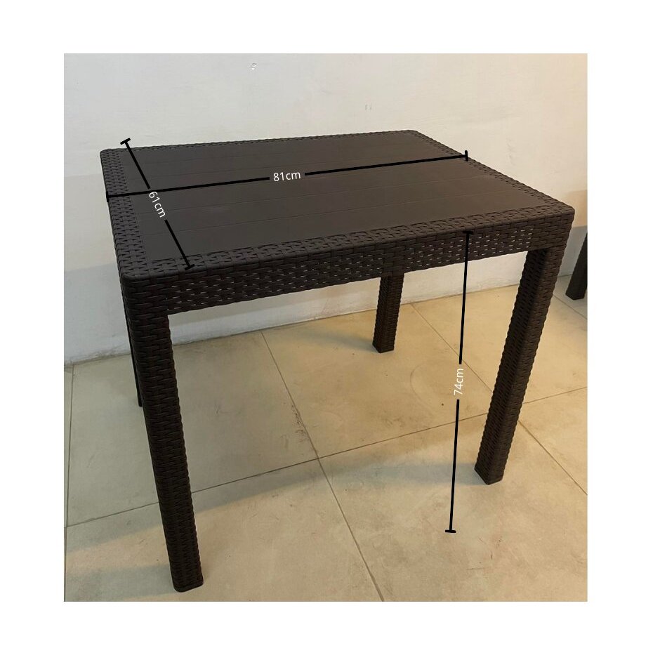 Yali Home Lamesa Plastic RATTAN DINING TABLE RECTANGULAR RATTAN DESIGN ...