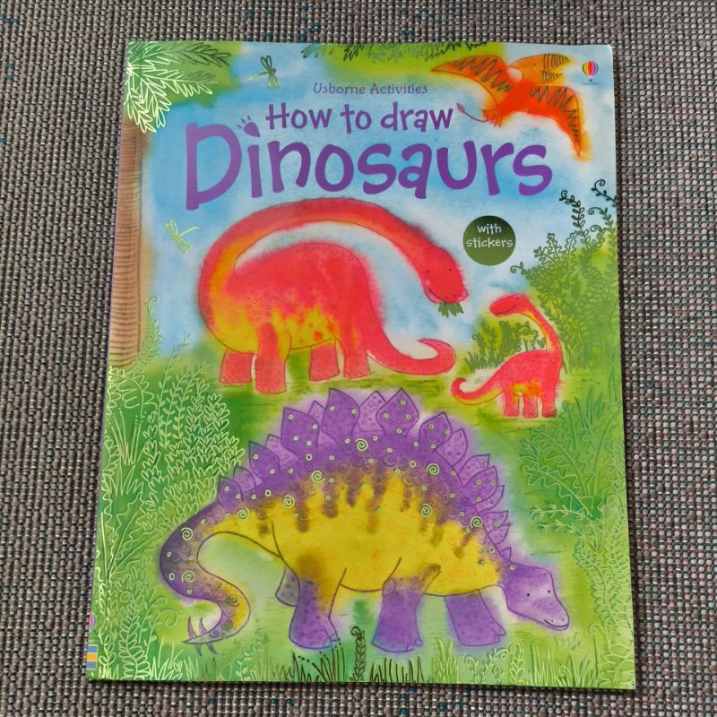 Usborne How to Draw Dinosaurs (Stickers Intact) | Shopee Philippines