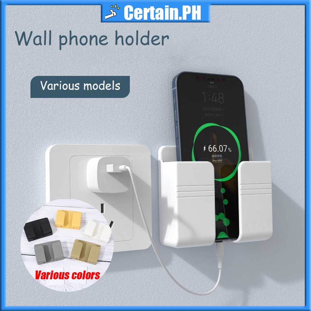 Wall Phone Holder Cellphone Remote Holder Wall Mounted Organizer ...