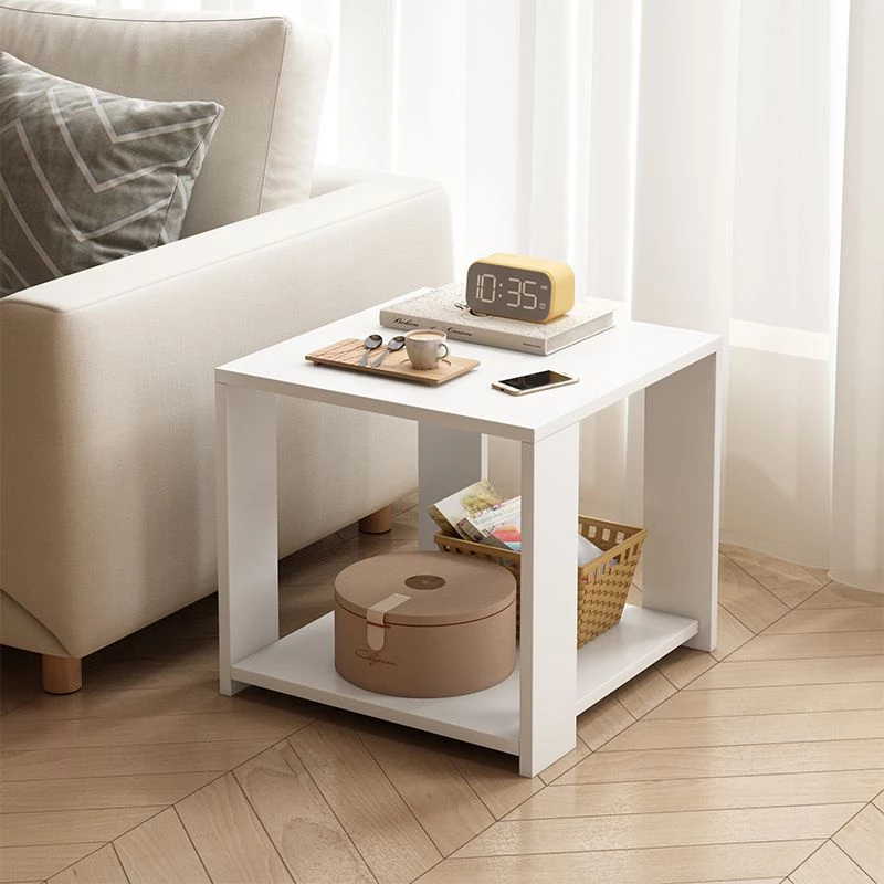 Nordic Side Table Wooden Square Table Creative Bedside Cabine Simple ...